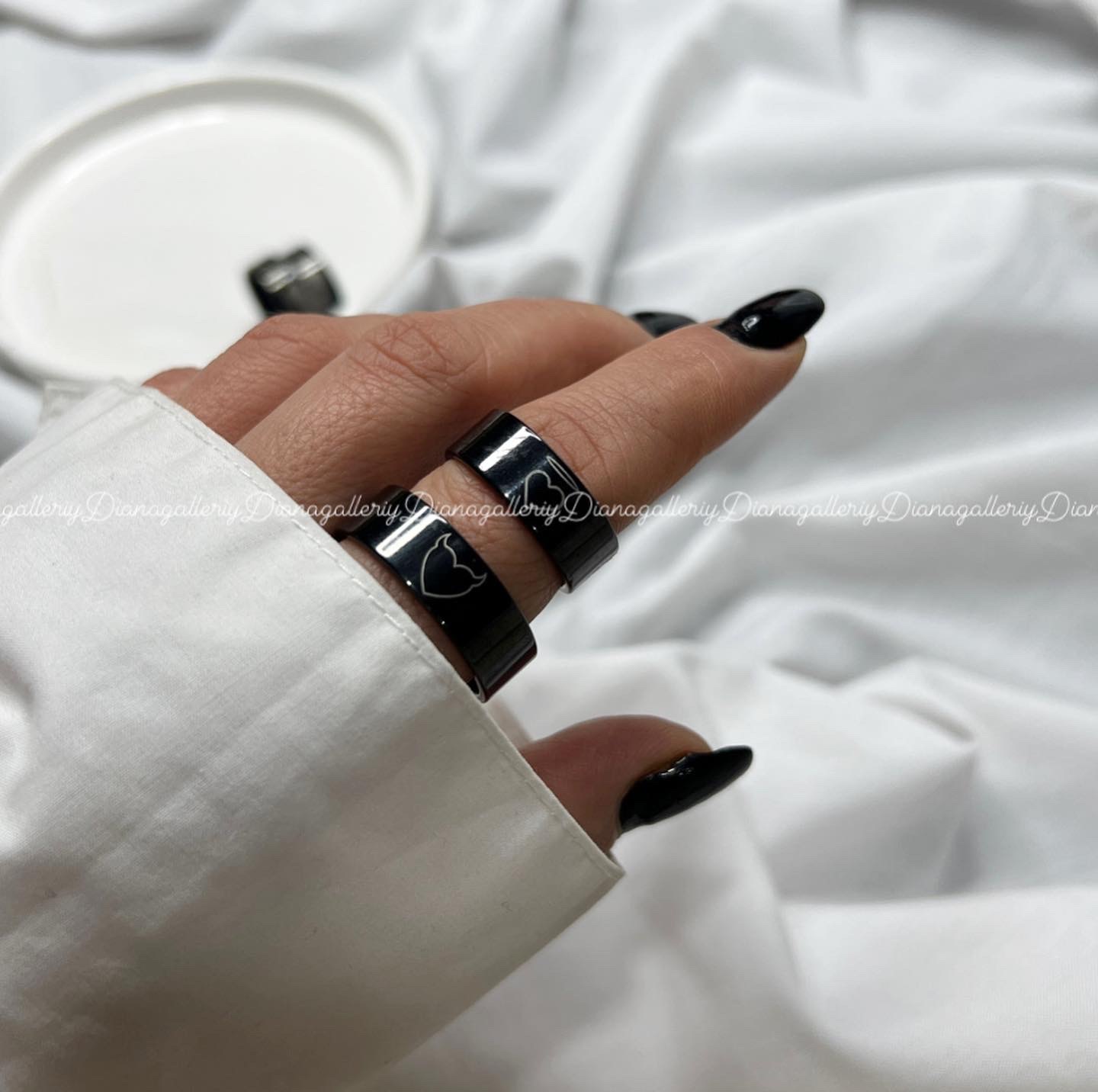 دیانا گالری ست انگشتر قلب فرشته و شیطان🖤